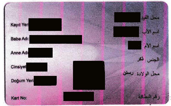 Syria: Turkish Identification Cards Obliterate Identity of Natives and ...